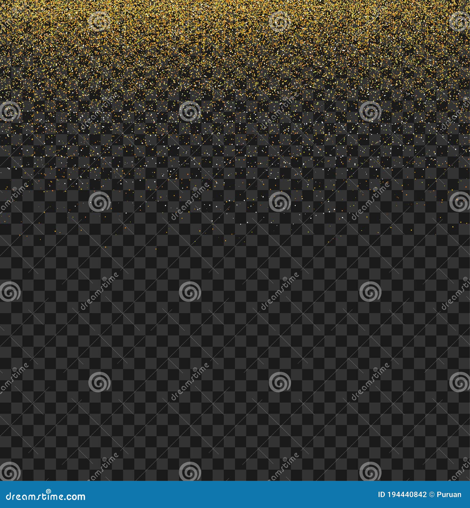 Gold Dust Particles Gradient. Vector Illustration. Stock Vector ...