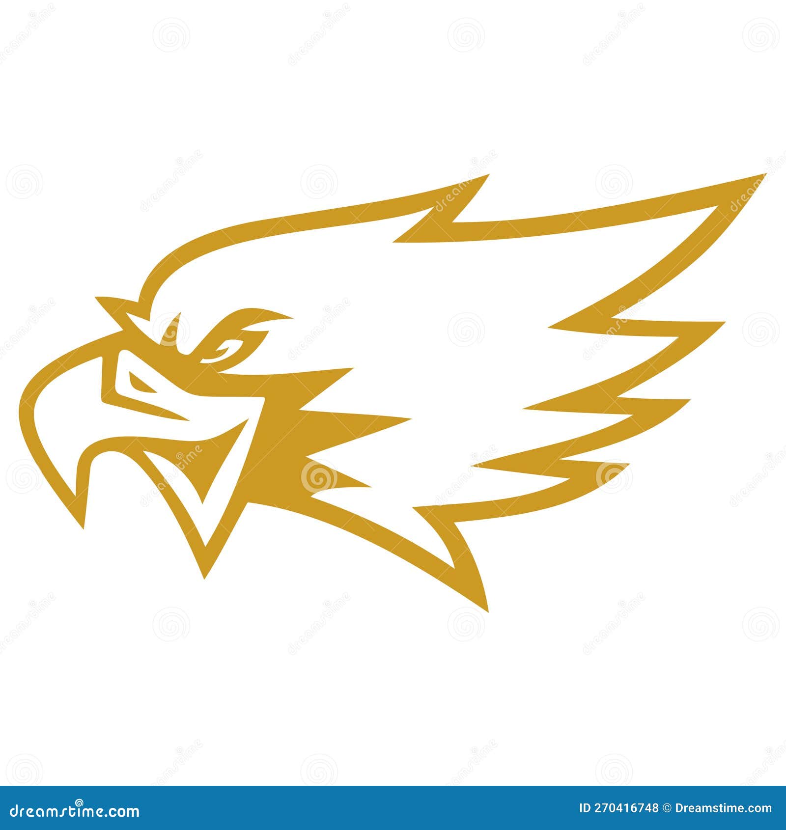 Gold Eagle Hawk Golden Falcon Bird Logo Design Vector Art Template ...