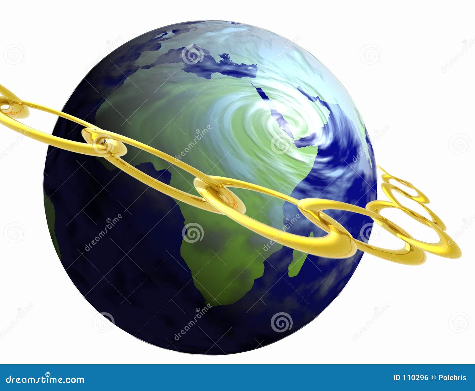 Gold Earth stock illustration. Illustration of africa, globe - 110296