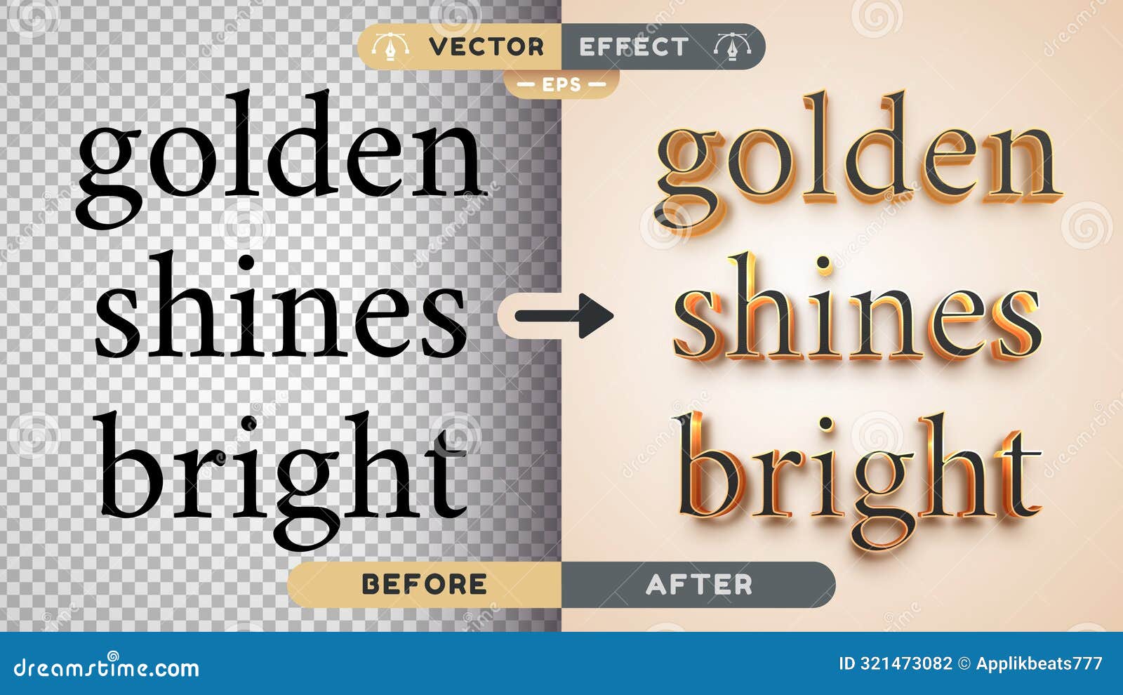 Gold - Editable Text Effect, Font Style, Edit Sign Stock Vector ...