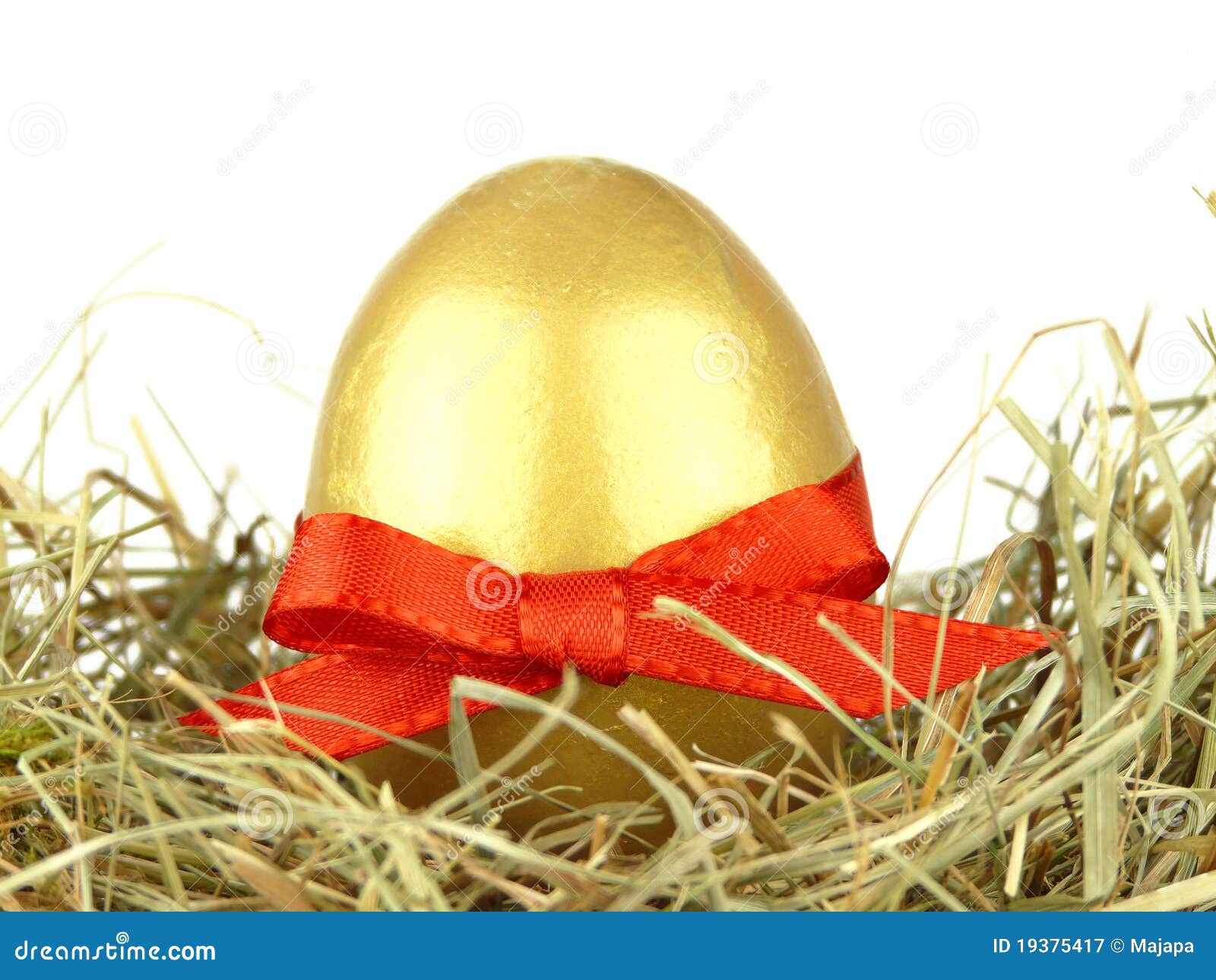 Gold egg with ribbon stock image. Image of value, fiscal - 19375417