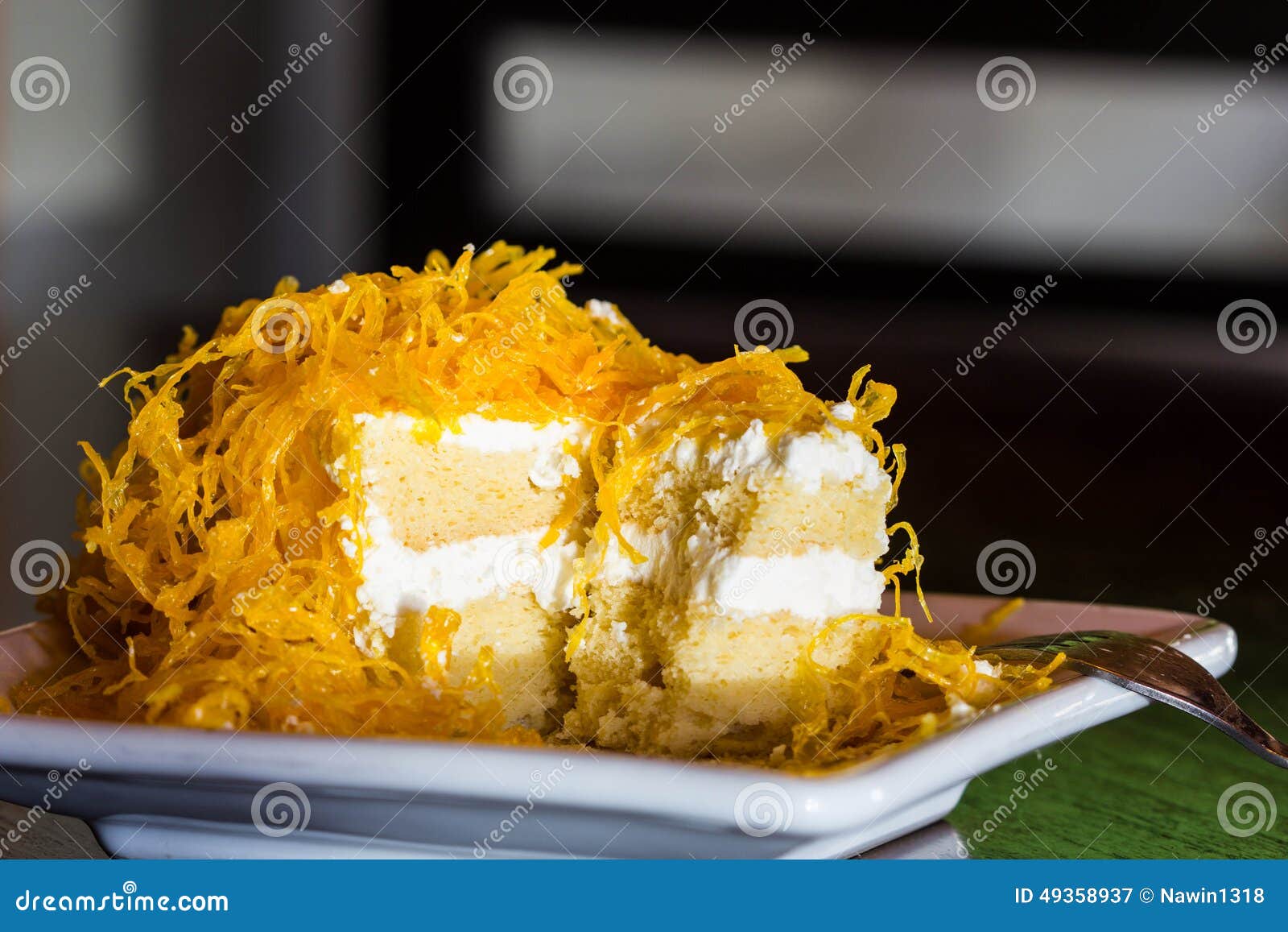 Gold Egg Yolk Thread Cakes stock image. Image of tasty - 49358937