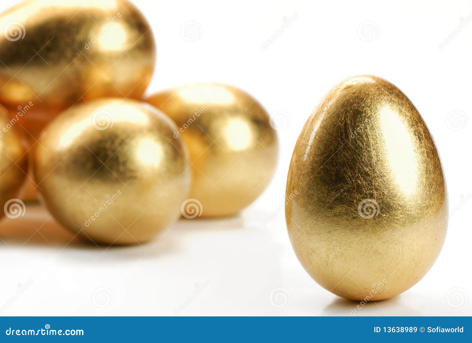Gold eggs stock image. Image of still, gold, paint, easter - 13638989