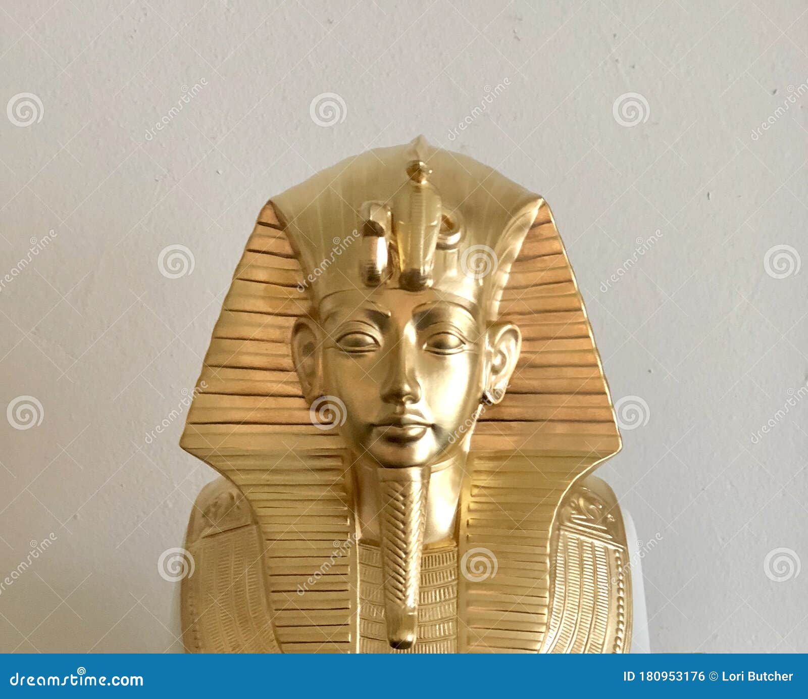 Gold Egyptian Statue stock photo. Image of golden, home - 180953176