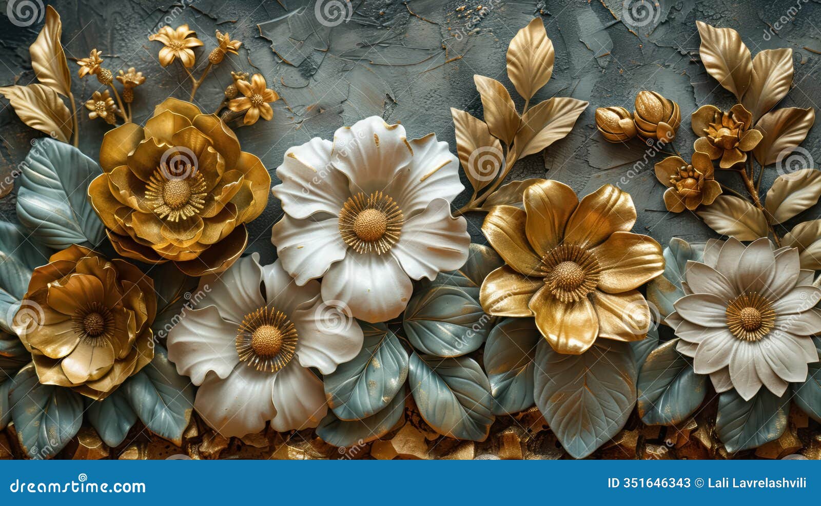 Gold Elements on an Abstract Background Stock Illustration ...
