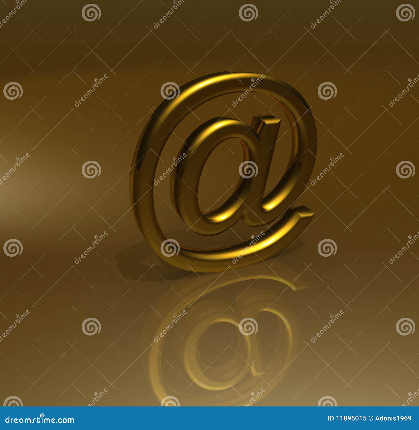 Gold email symbol stock illustration. Illustration of artistic - 11895015
