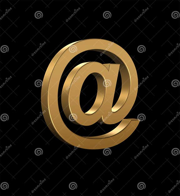 Gold Email Symbol stock illustration. Illustration of symbol - 5616530