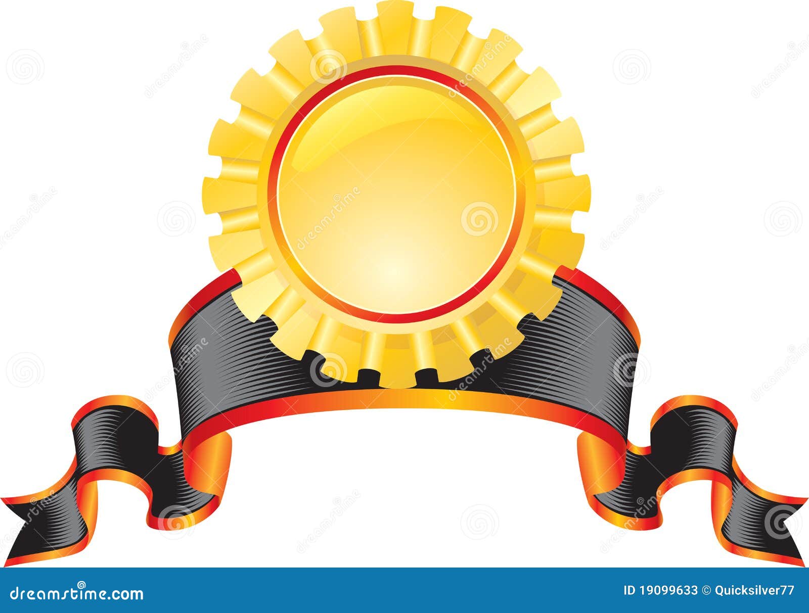 Gold Emblem stock vector. Illustration of certified, gold - 19099633