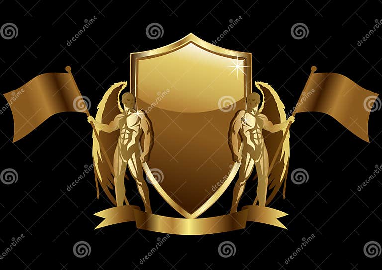 Gold Emblem stock vector. Illustration of design, armor - 21678316