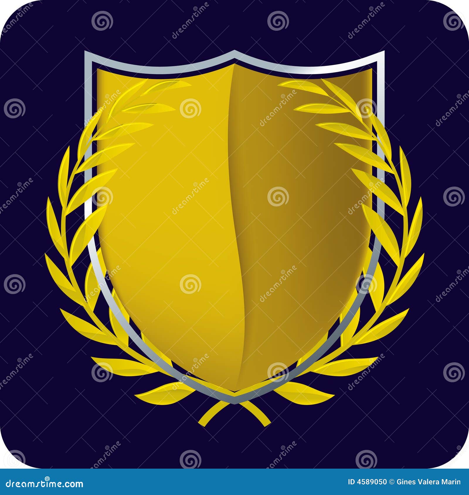 Gold emblem stock vector. Illustration of emblem, heraldic - 4589050