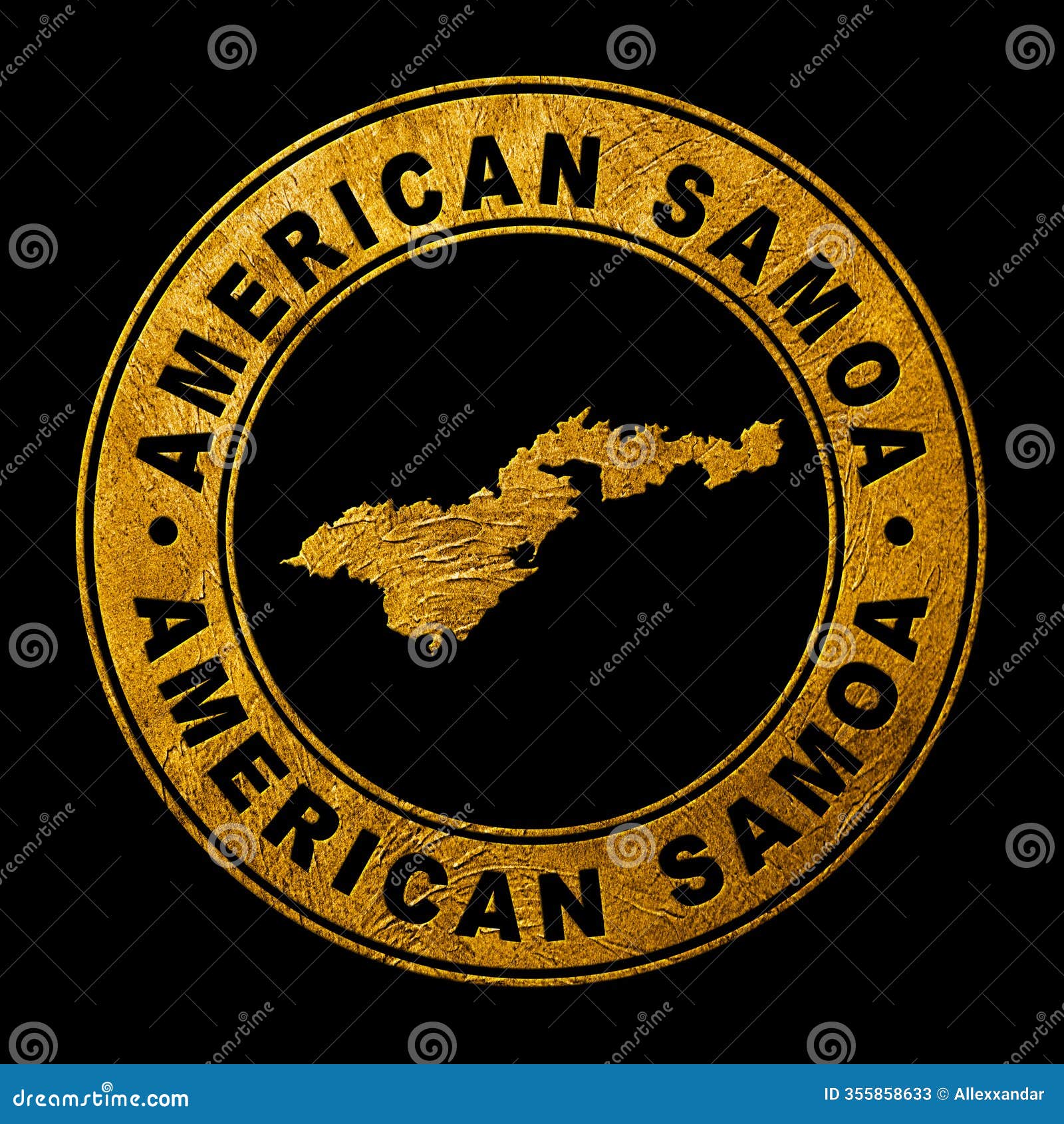 American Samoa Map - High Detailed Black Map With Counties/regions ...