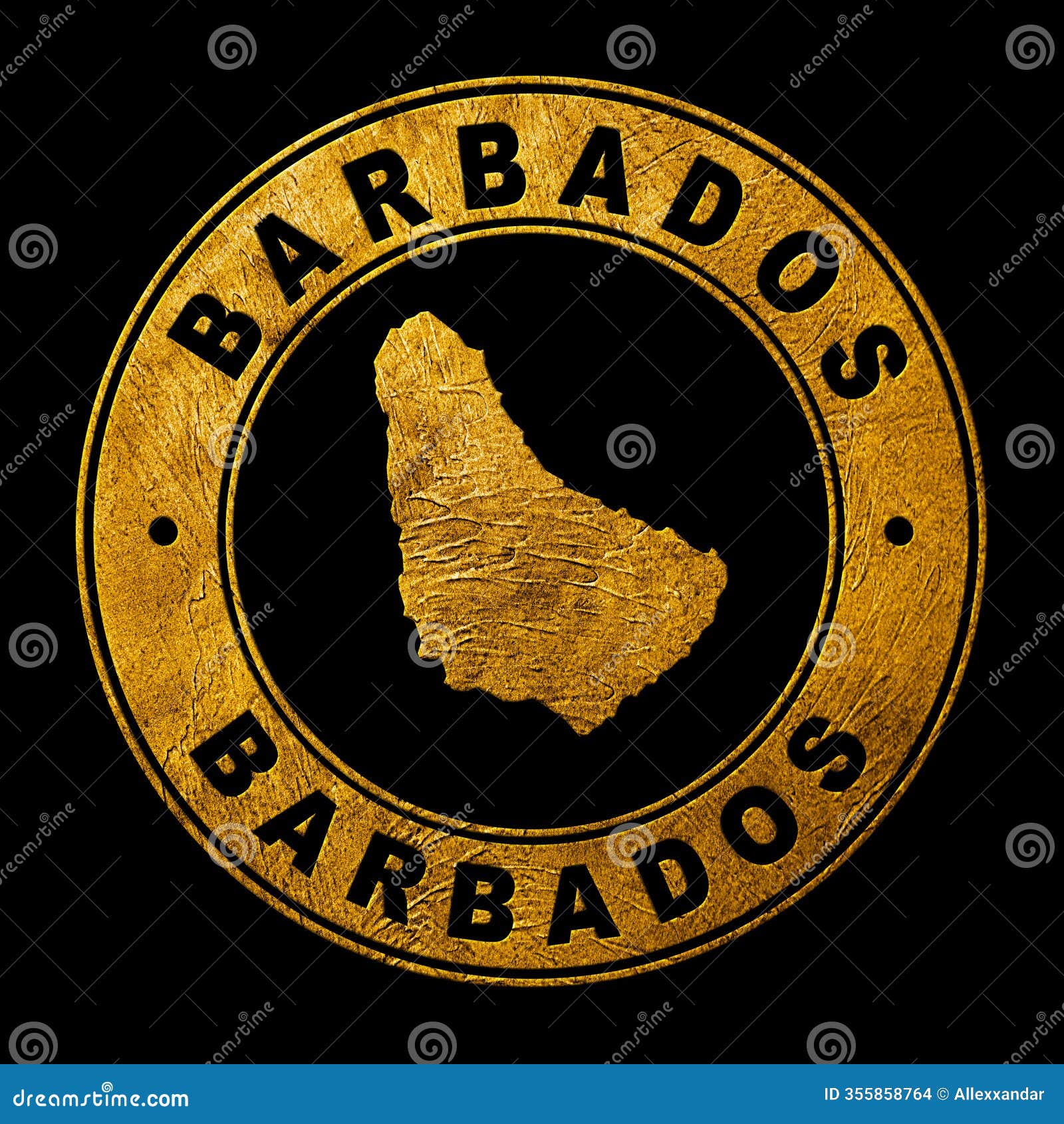 Barbados Map, Stylish Location Icon With Barbados Map And Flag Cartoon ...