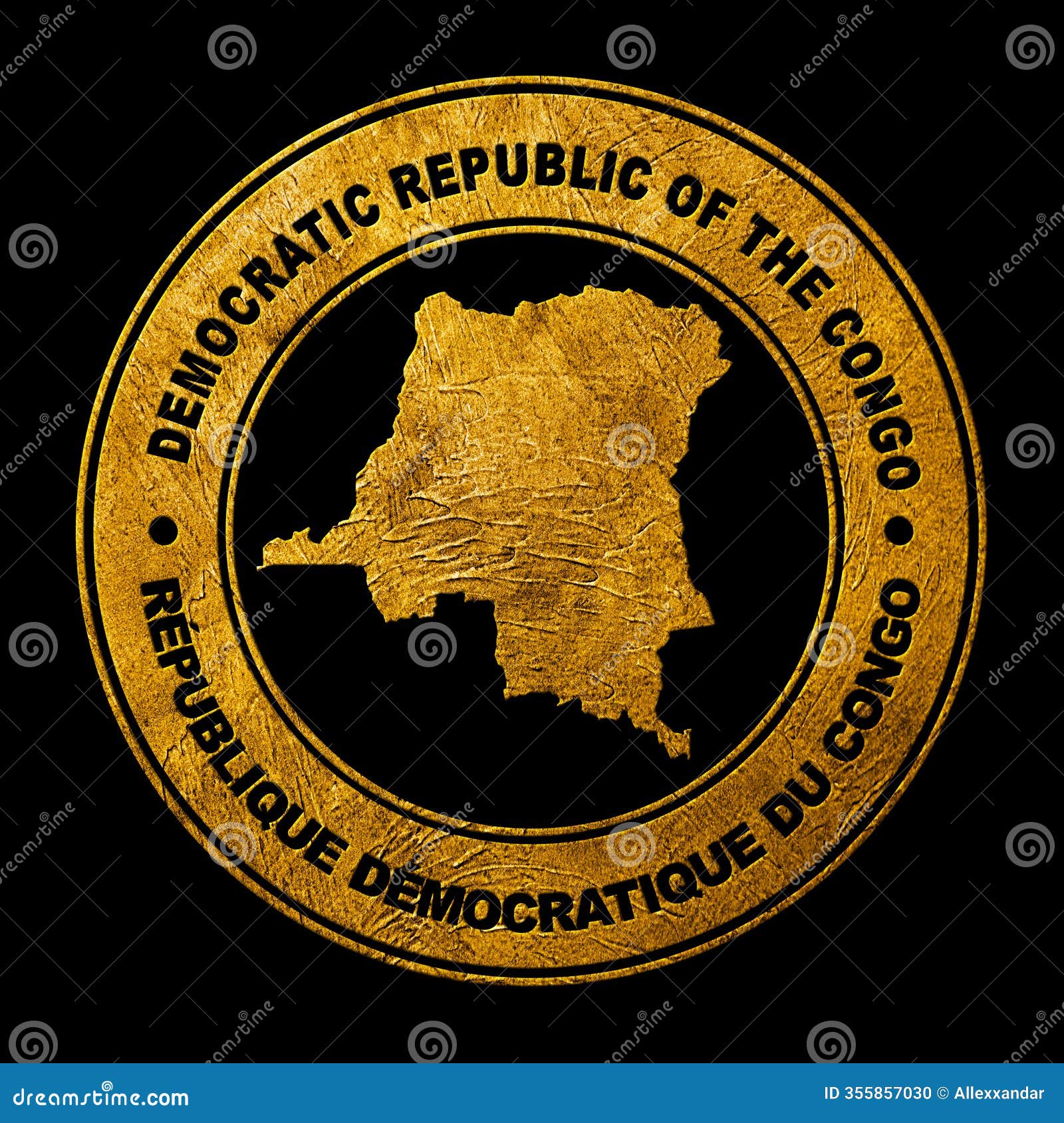 Republic Of The Congo MAP In Blue, Country Map, Republic Of The Congo ...