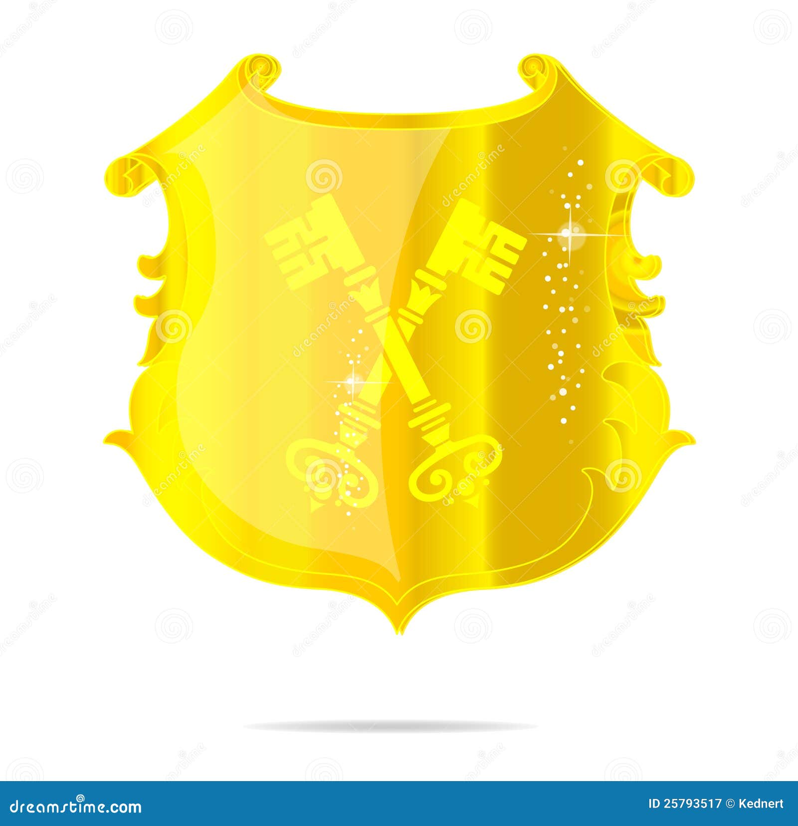 Gold emblem label keys stock vector. Illustration of badge - 25793517