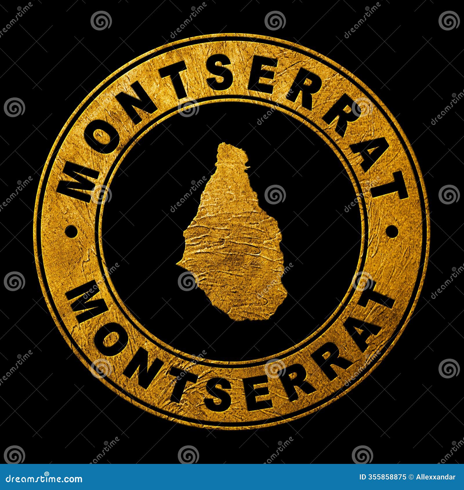Montserrat 3D Map Background Royalty-Free Stock Photography ...