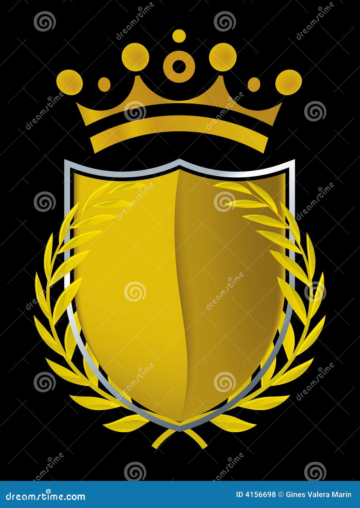 Gold Emblem Cartoon Vector | CartoonDealer.com #16700019