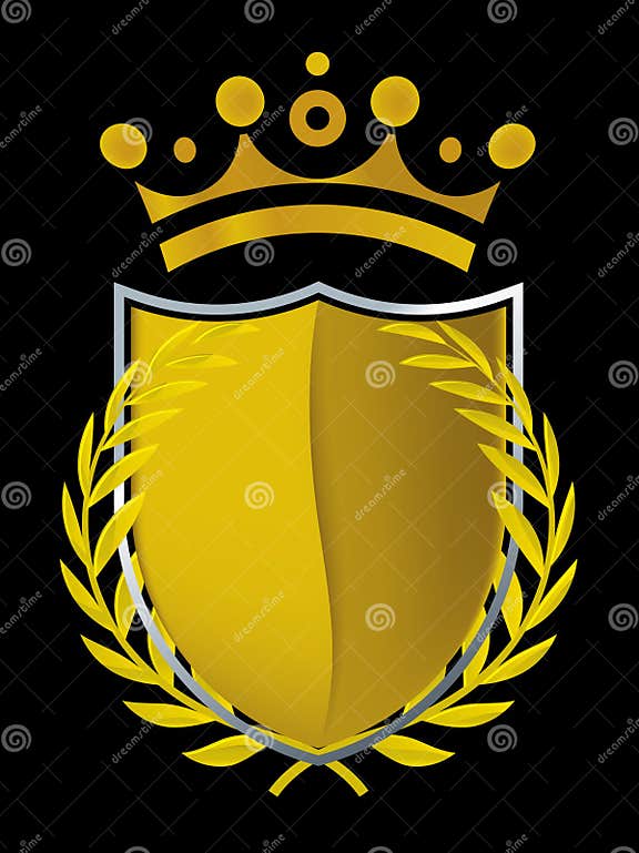Gold emblem (vector) stock vector. Illustration of space - 4156698