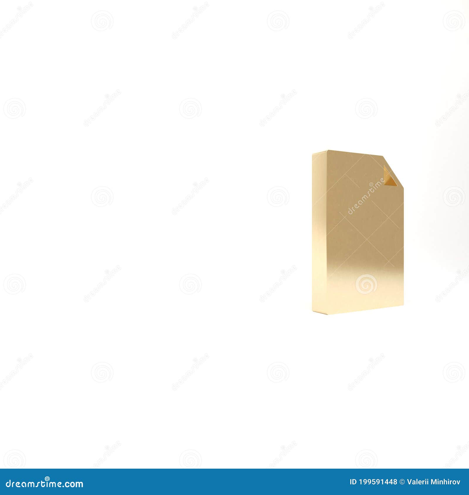 Gold Empty Document Icon Isolated on White Background. Checklist Icon ...
