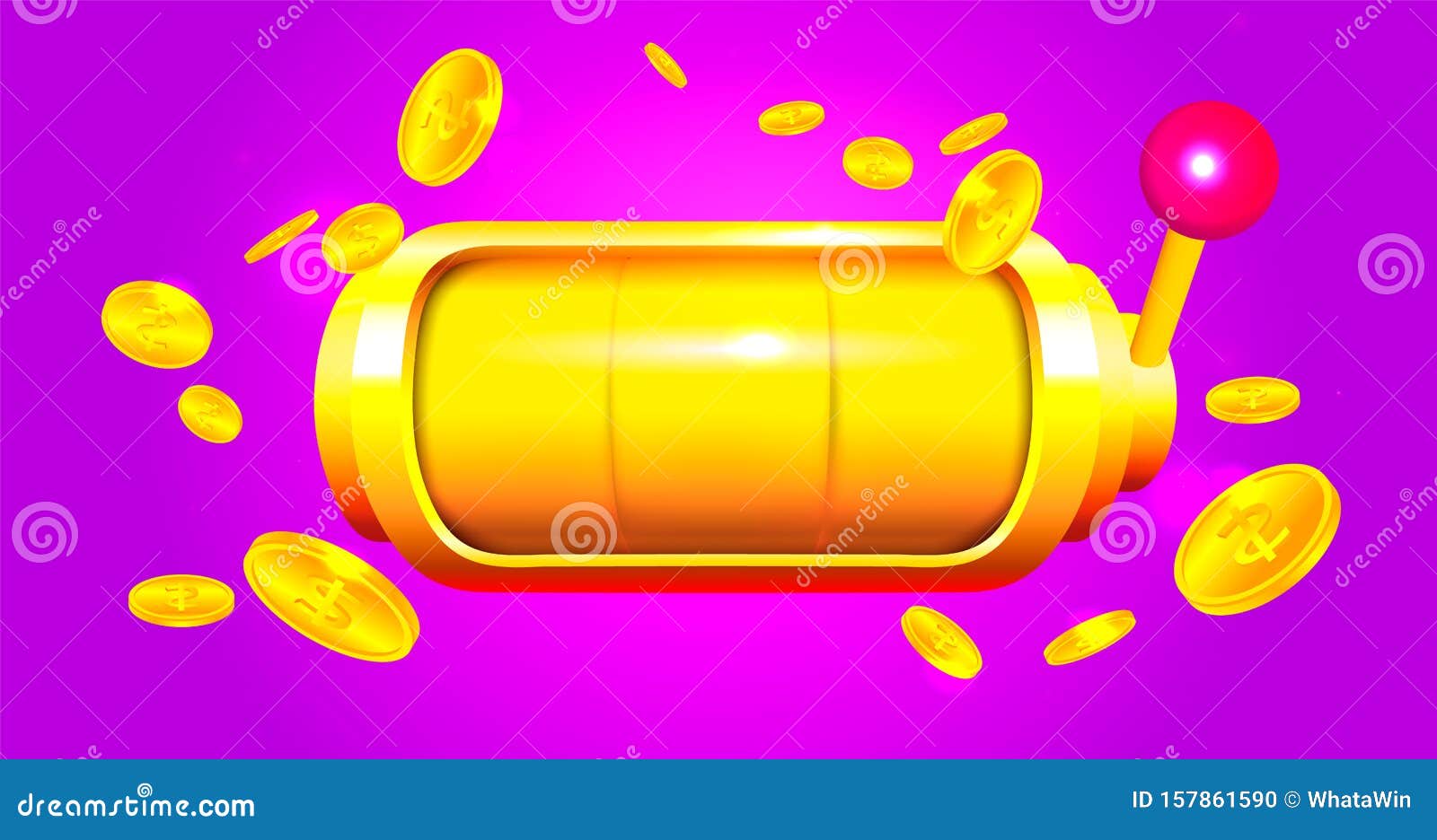 Gold Empty Slot Machine with Coins Explosion Stock Vector ...