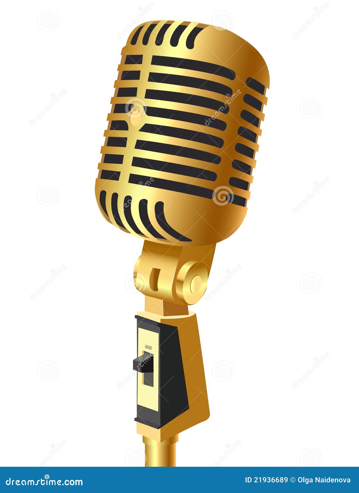 Gold(en) mike insulated stock vector. Illustration of metallic - 21936689