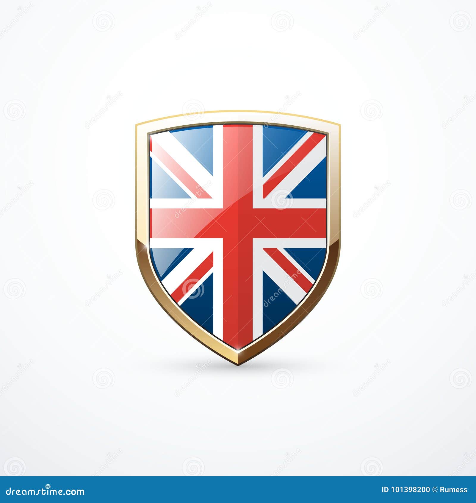 Gold England shield stock vector. Illustration of advertising - 101398200