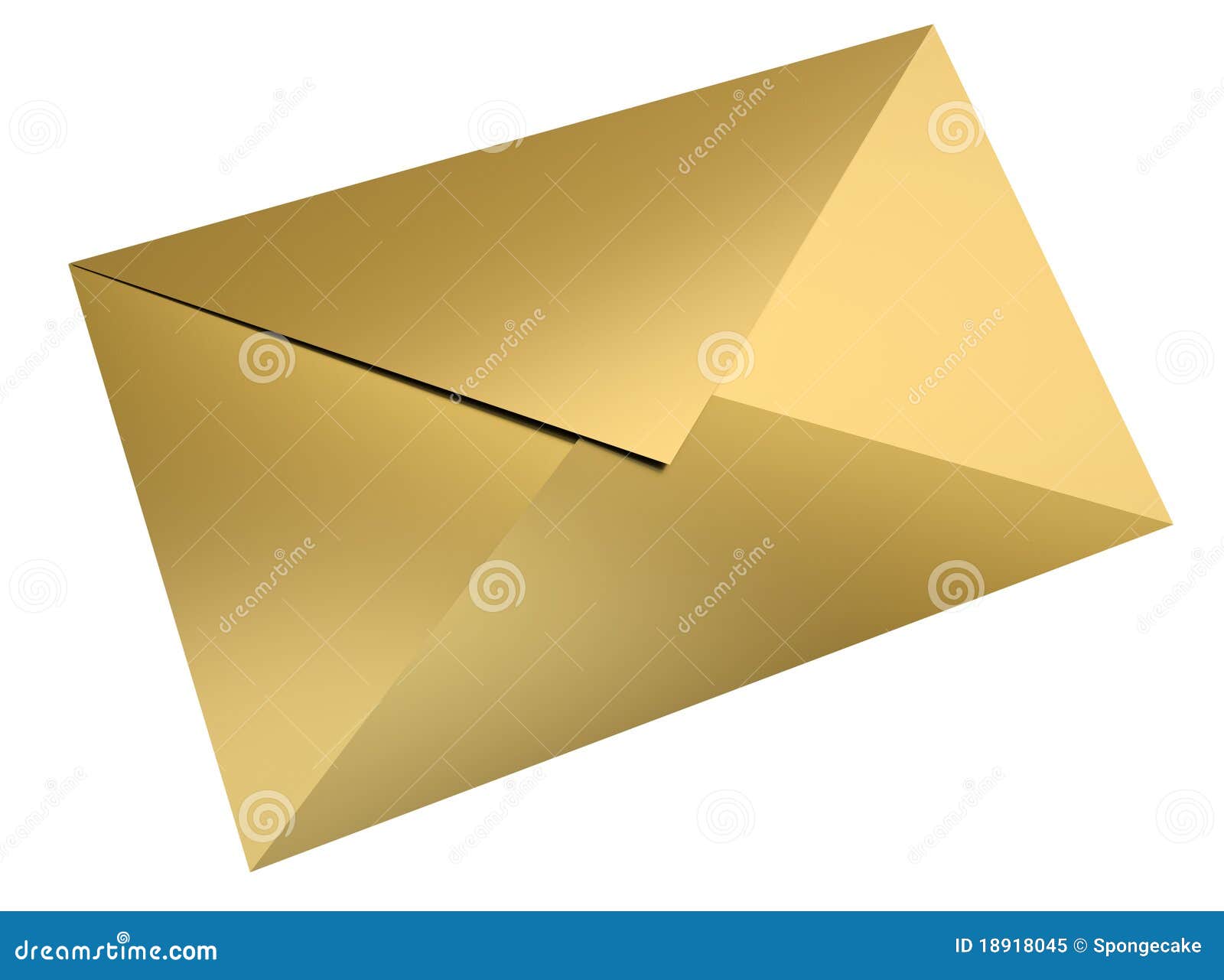 Gold envelope stock illustration. Illustration of communication - 18918045