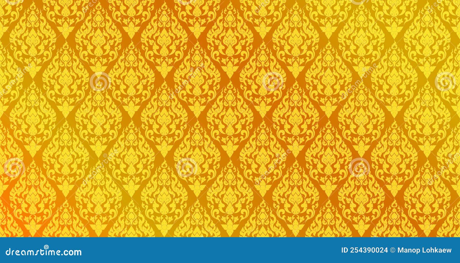 Gold Ethnic Embroidery Seamless Pattern Background Vector Illustration ...