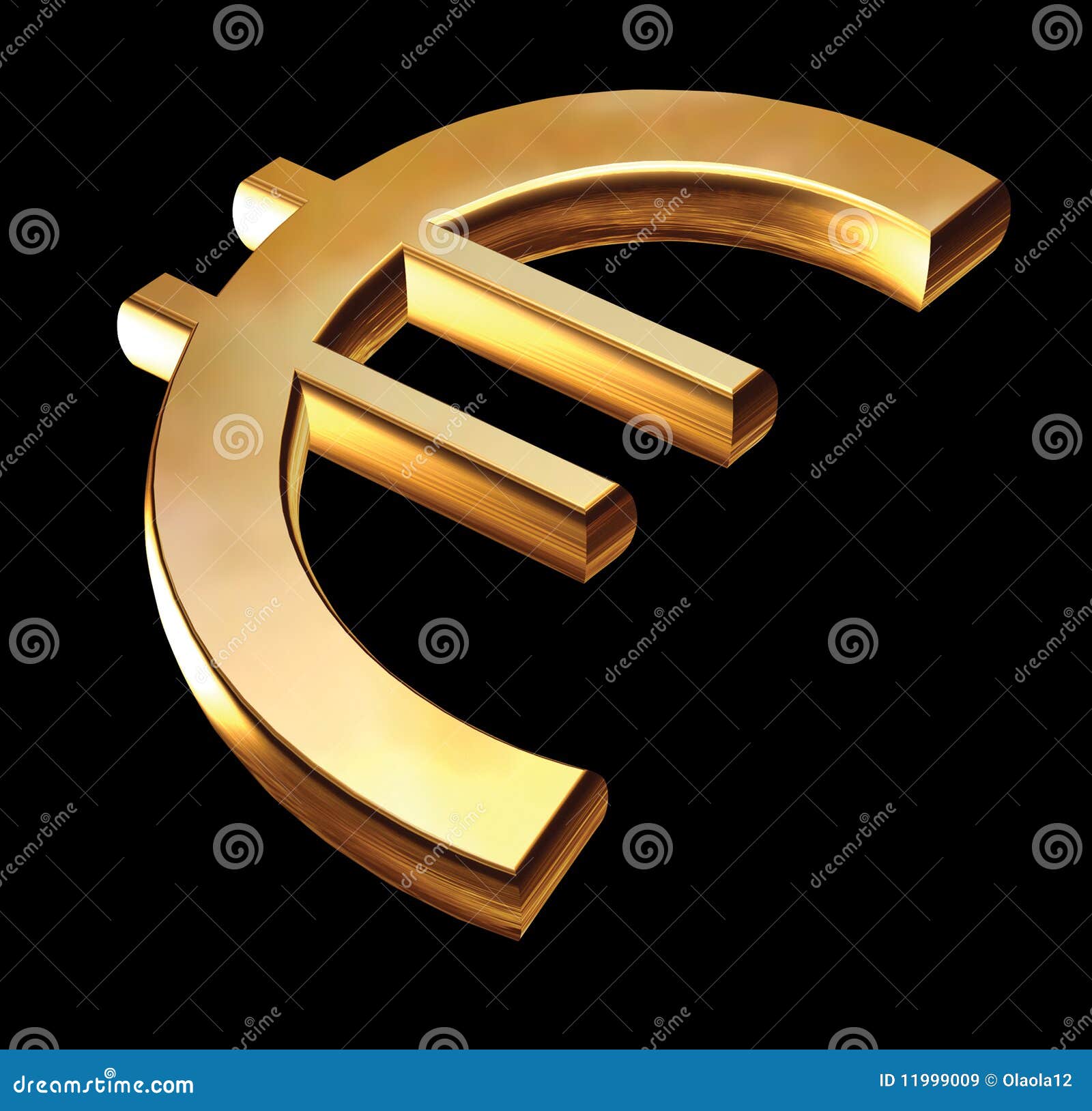 Gold Euro sign stock illustration. Illustration of golden - 11999009