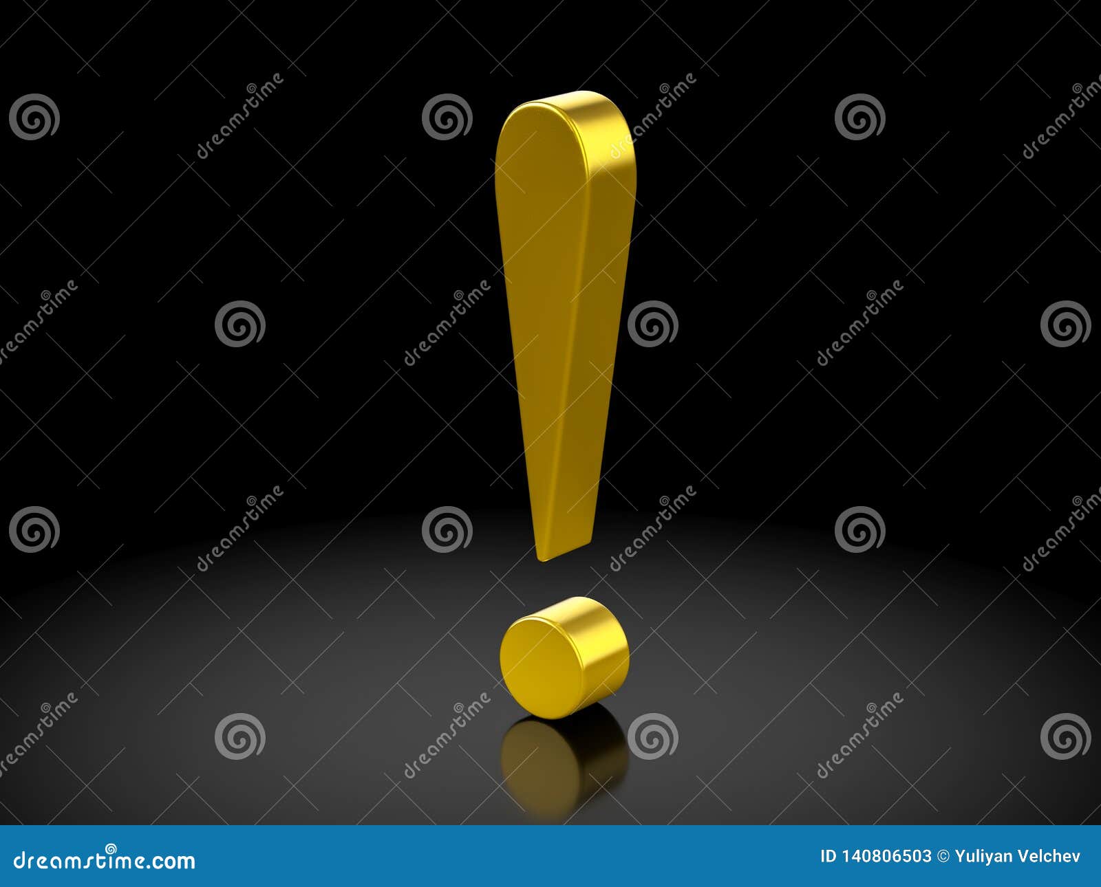 Gold Exclamation Mark In Triangle Icon Isolated On White Background ...