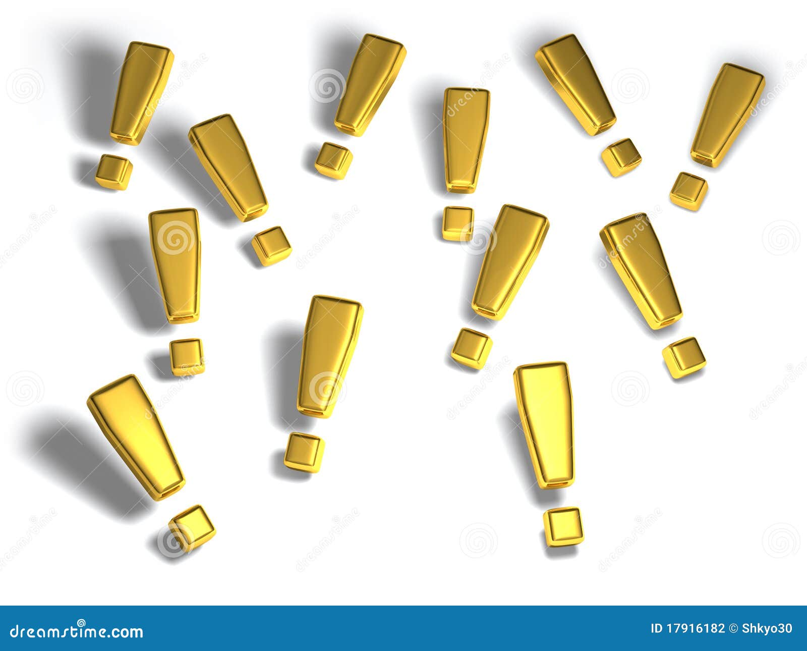 Gold Exclamation Mark In Triangle Icon Isolated On White Background ...