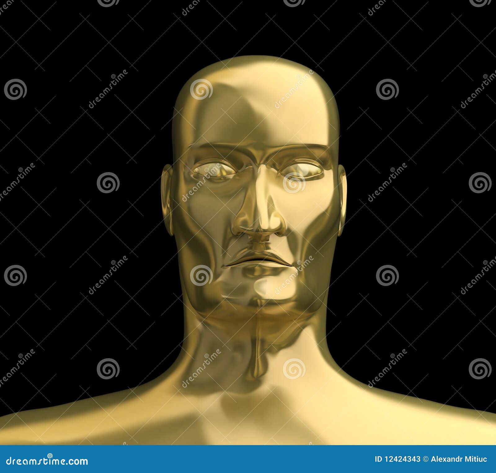 Gold face stock illustration. Illustration of model, person - 12424343