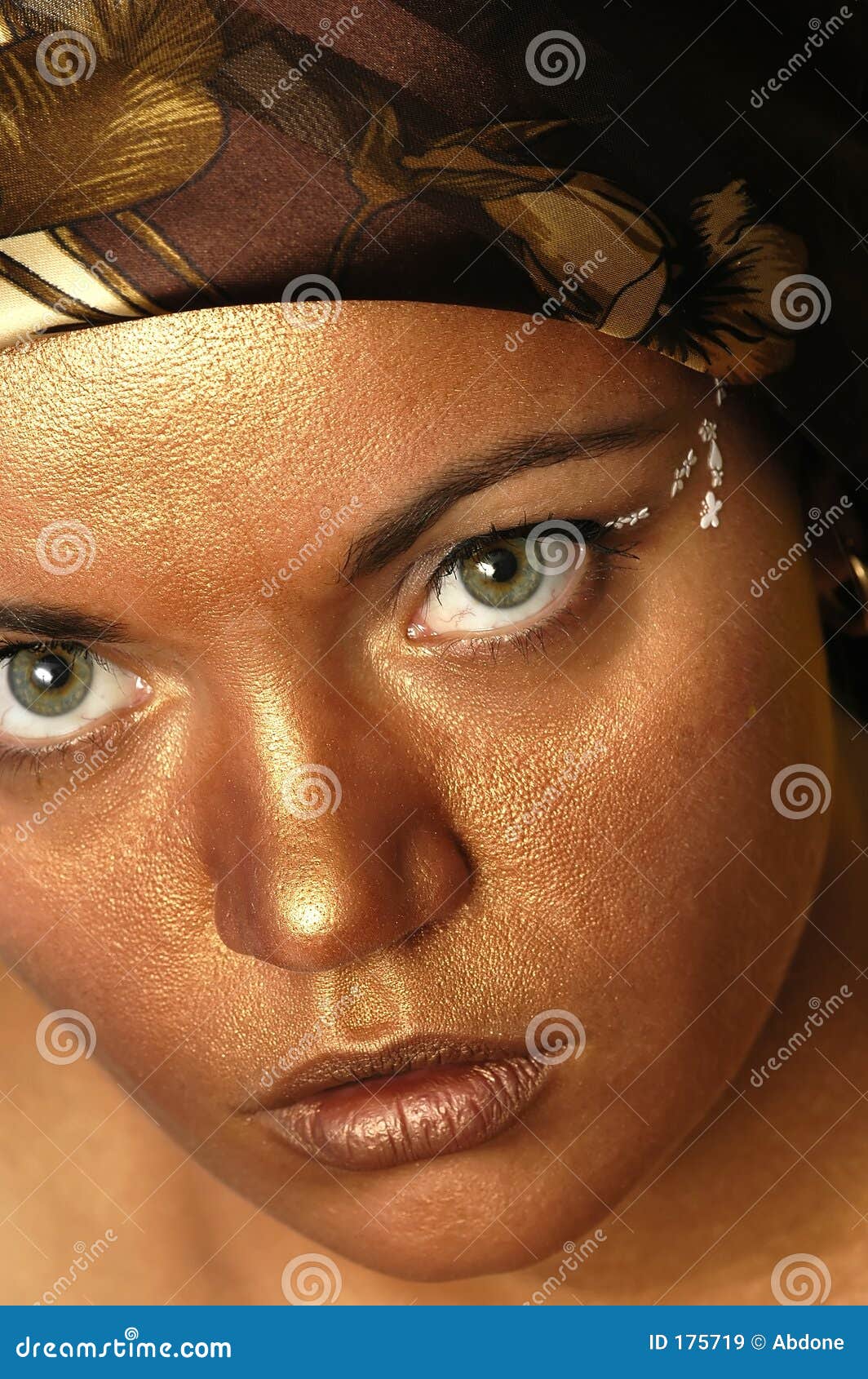 Gold face stock image. Image of face, looking, watching - 175719