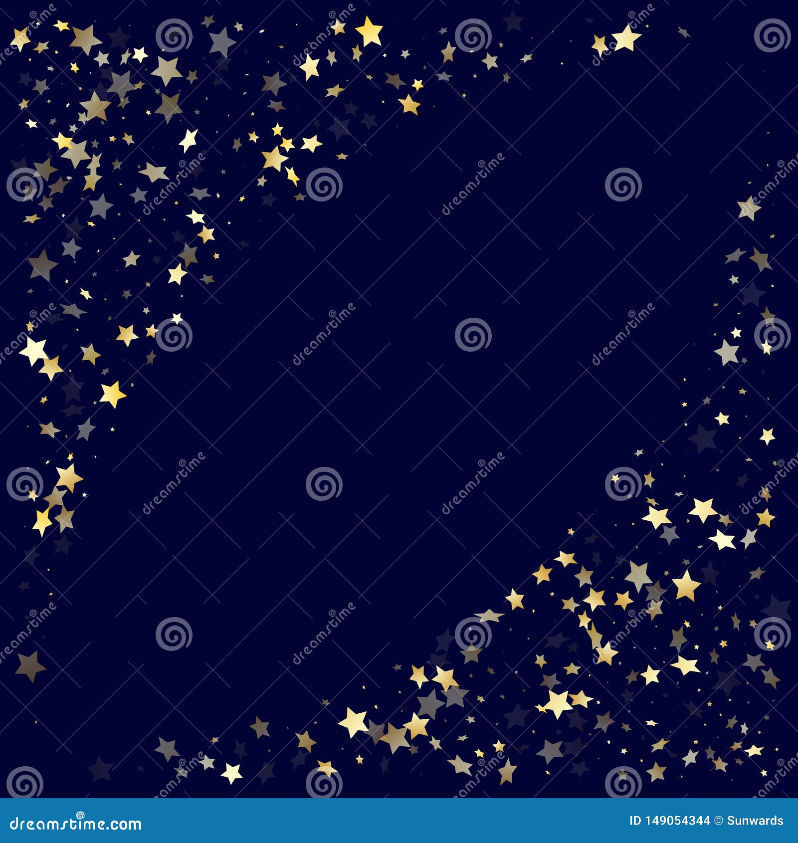 Gold Falling Star Sparkle Elements of Glitter Gradient Vector ...