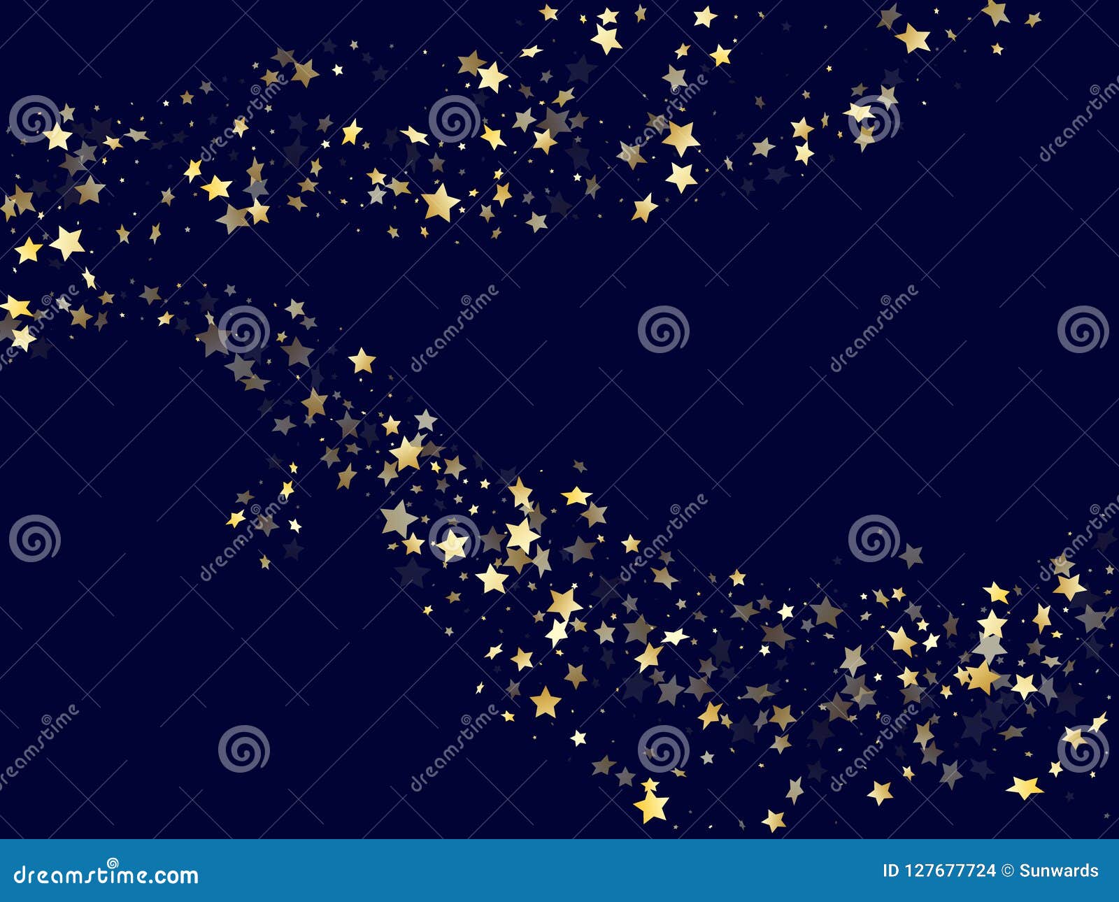 Gold Falling Star Sparkle Elements of Glitter Gradient Vector ...
