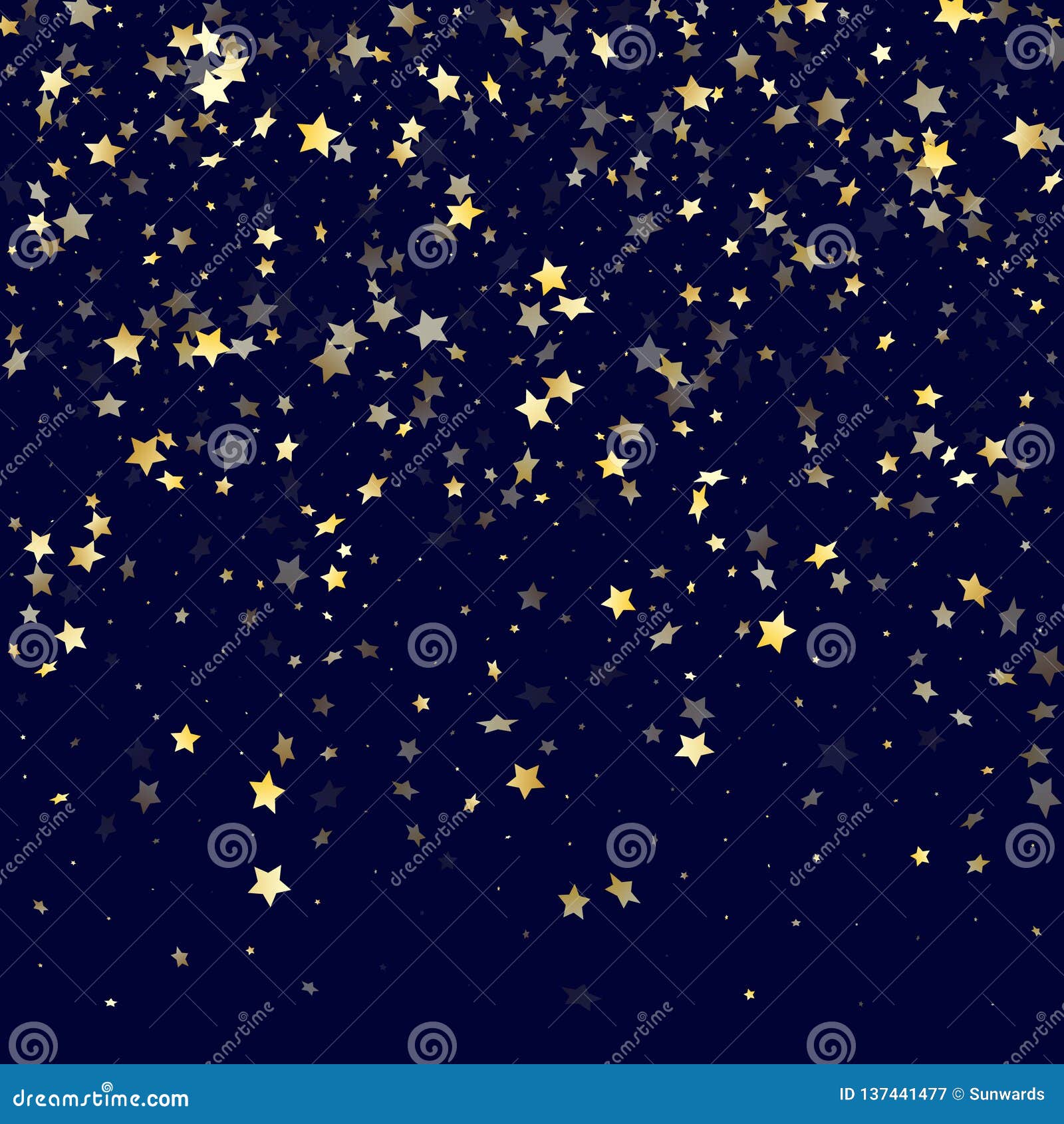 Gold Falling Star Sparkle Elements of Glitter Gradient Vector ...