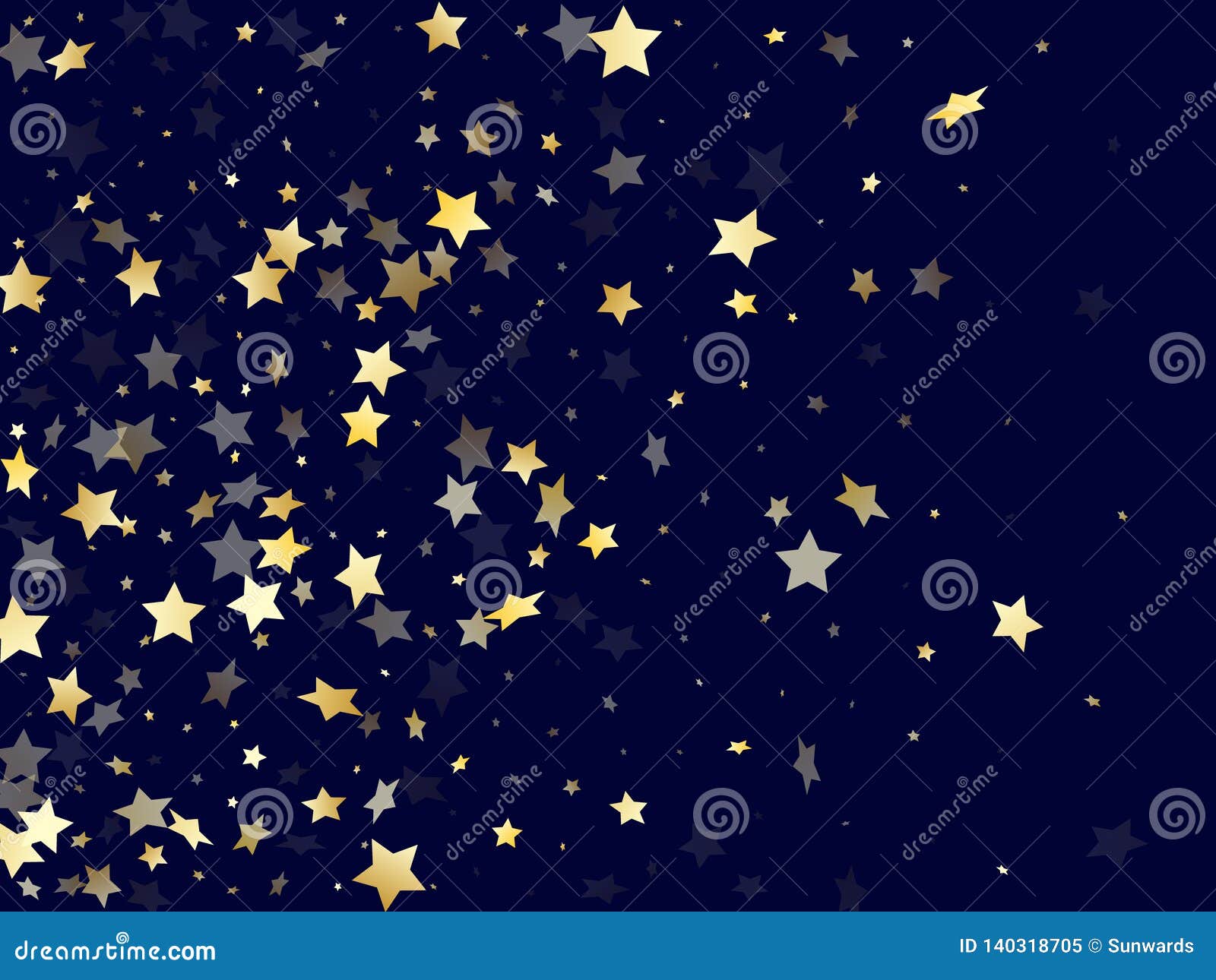 Gold Falling Star Sparkle Elements of Glitter Gradient Vector ...