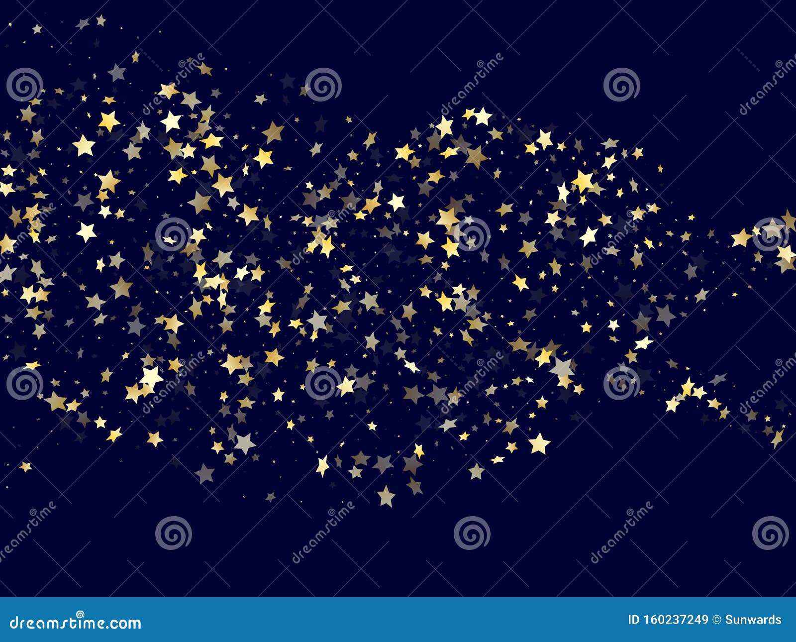 Gold Falling Star Sparkle Elements of Glitter Gradient Vector ...