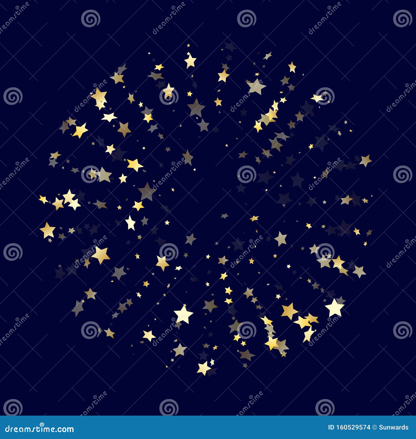 Gold Falling Star Sparkle Elements of Glitter Gradient Vector ...