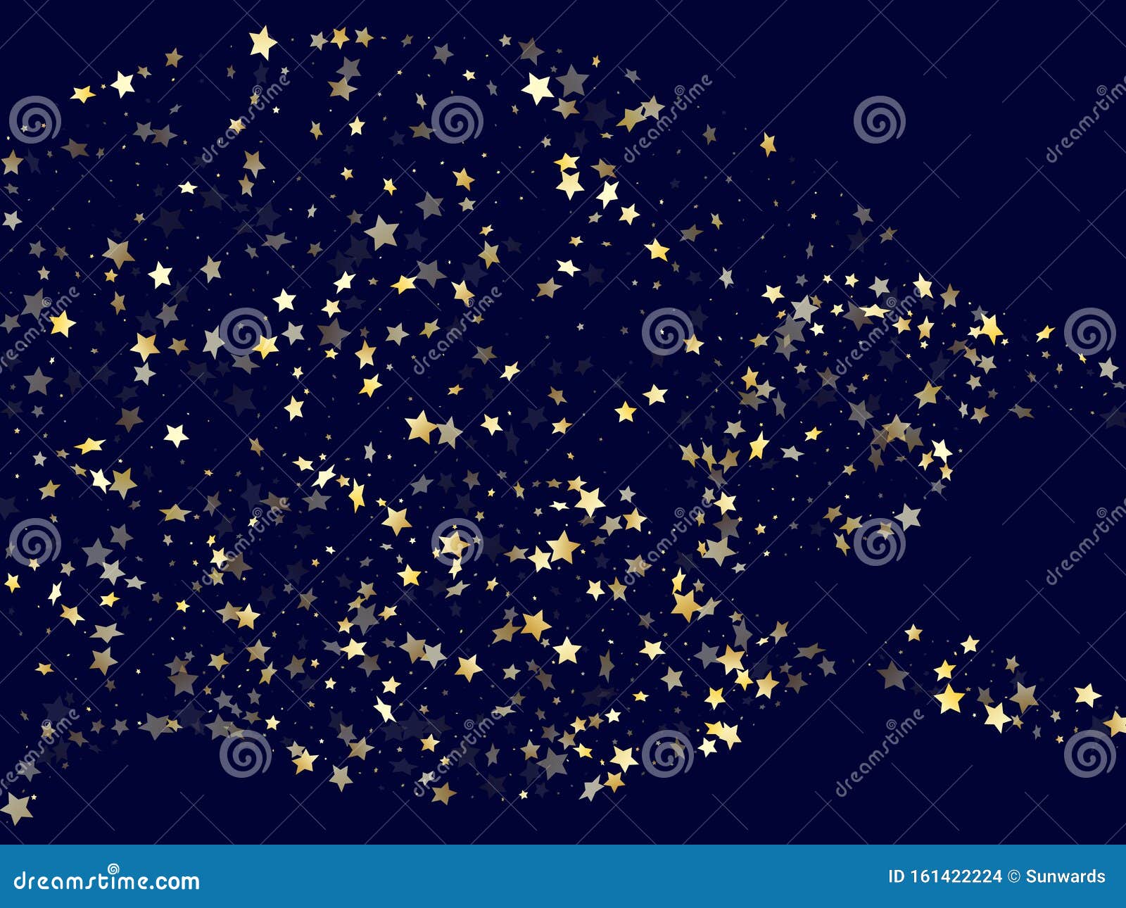 Gold Falling Star Sparkle Elements of Glitter Gradient Vector ...