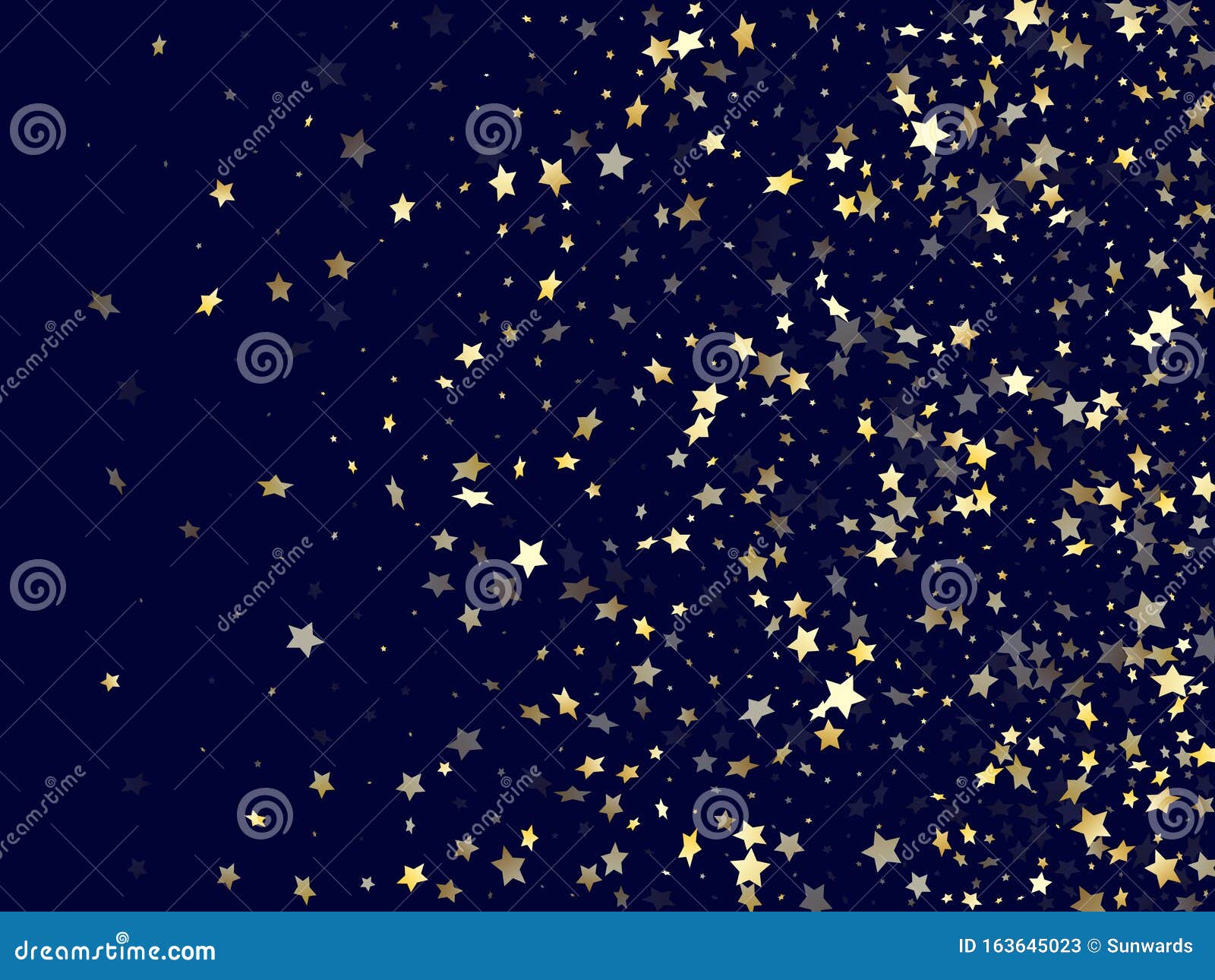 Gold Falling Star Sparkle Elements of Glitter Gradient Vector ...