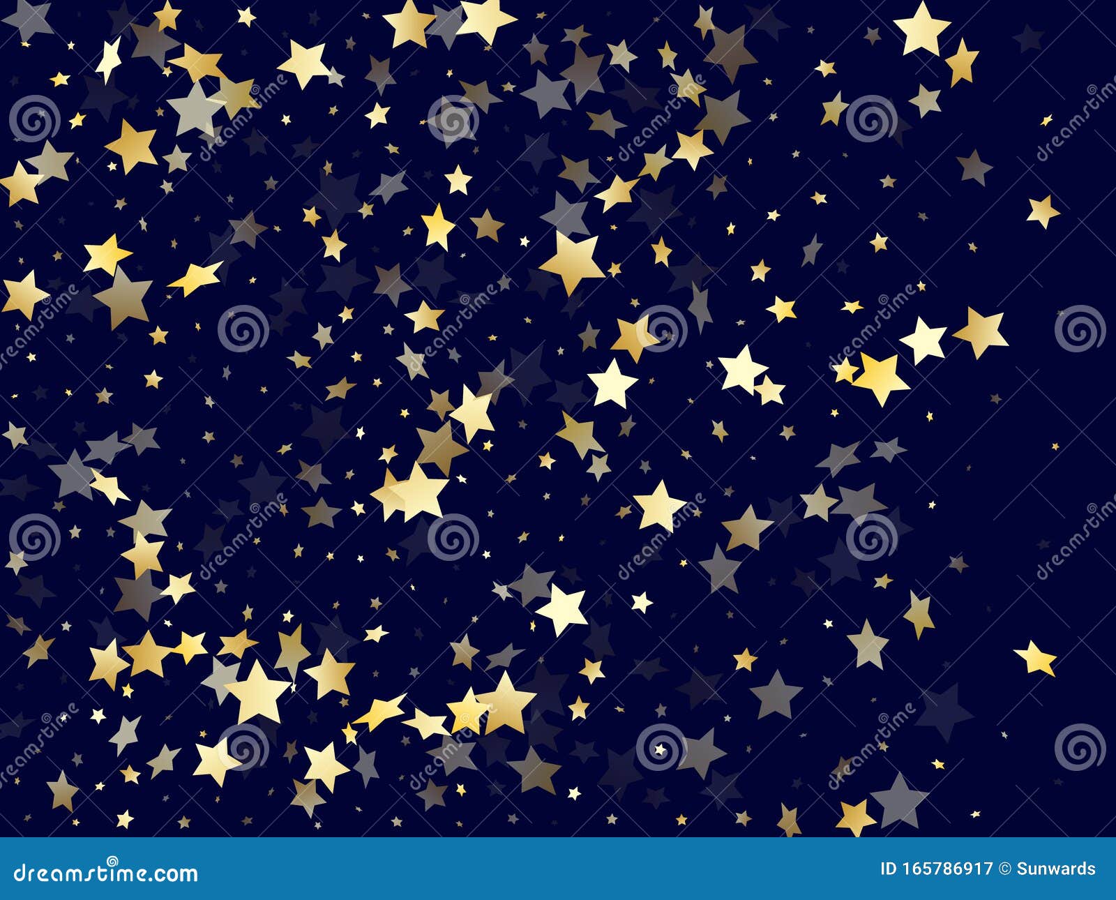 Gold Falling Star Sparkle Elements of Glitter Gradient Vector ...