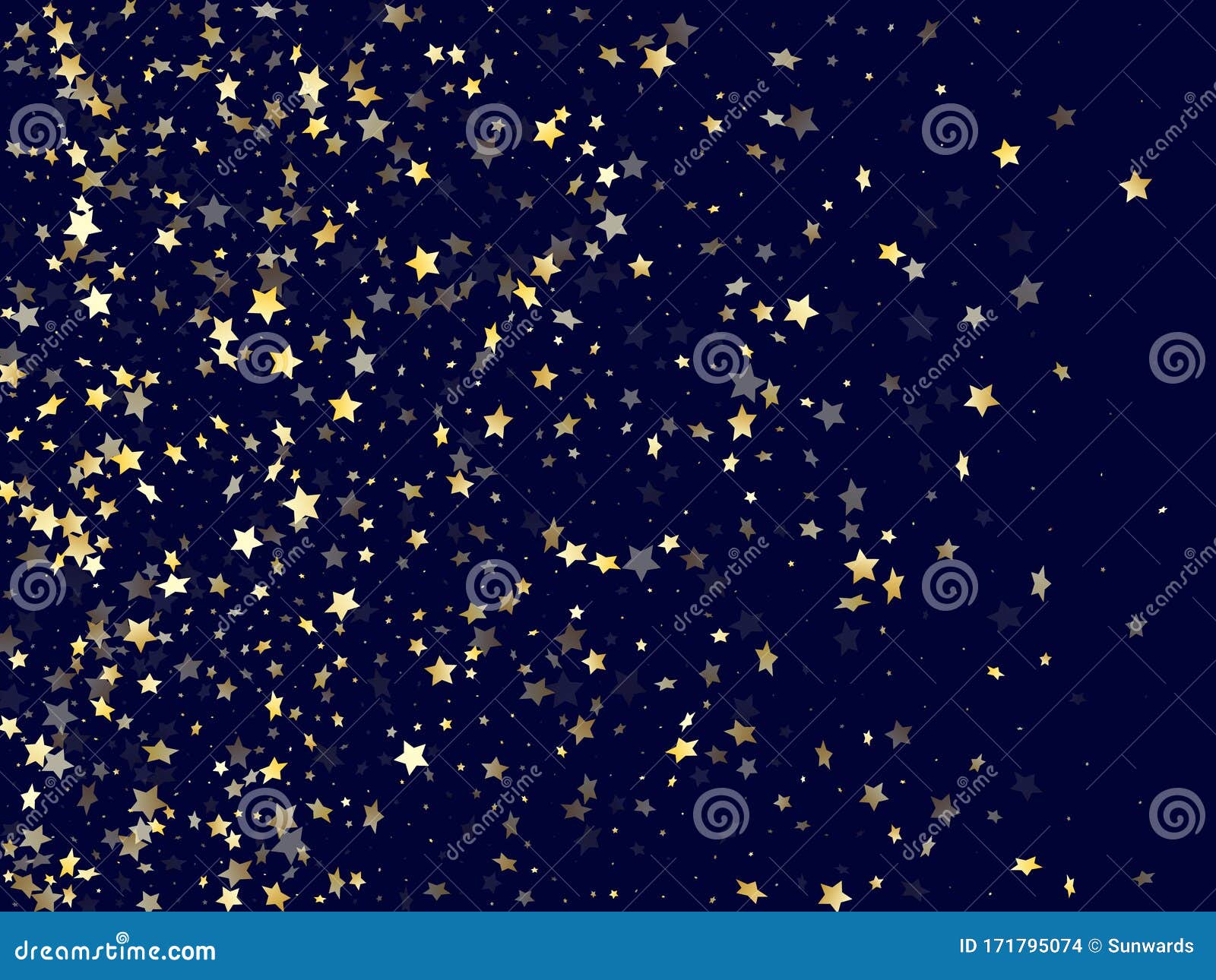 Gold Falling Star Sparkle Elements of Glitter Gradient Vector ...