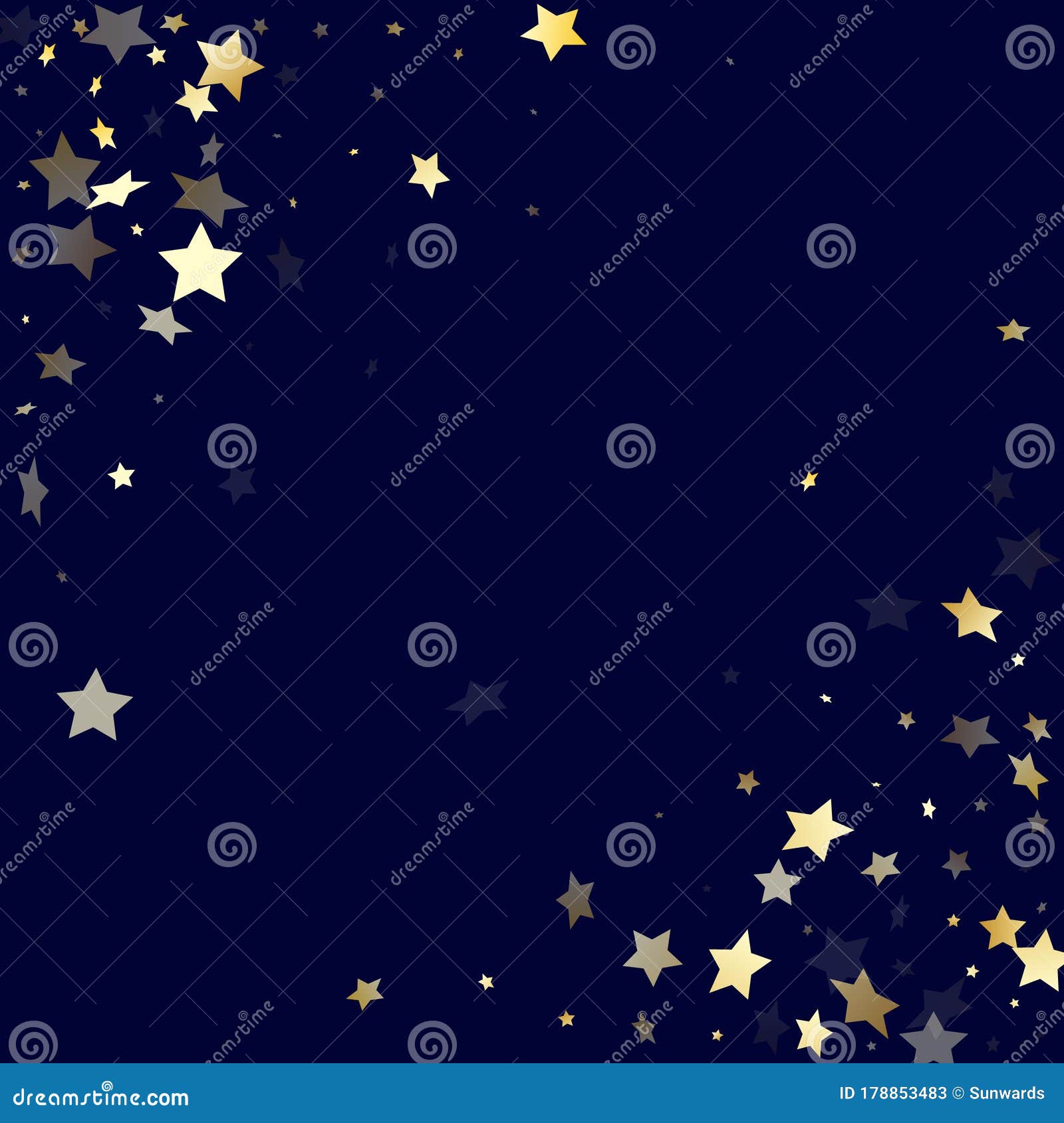 Gold Falling Star Sparkle Elements of Glitter Gradient Vector ...