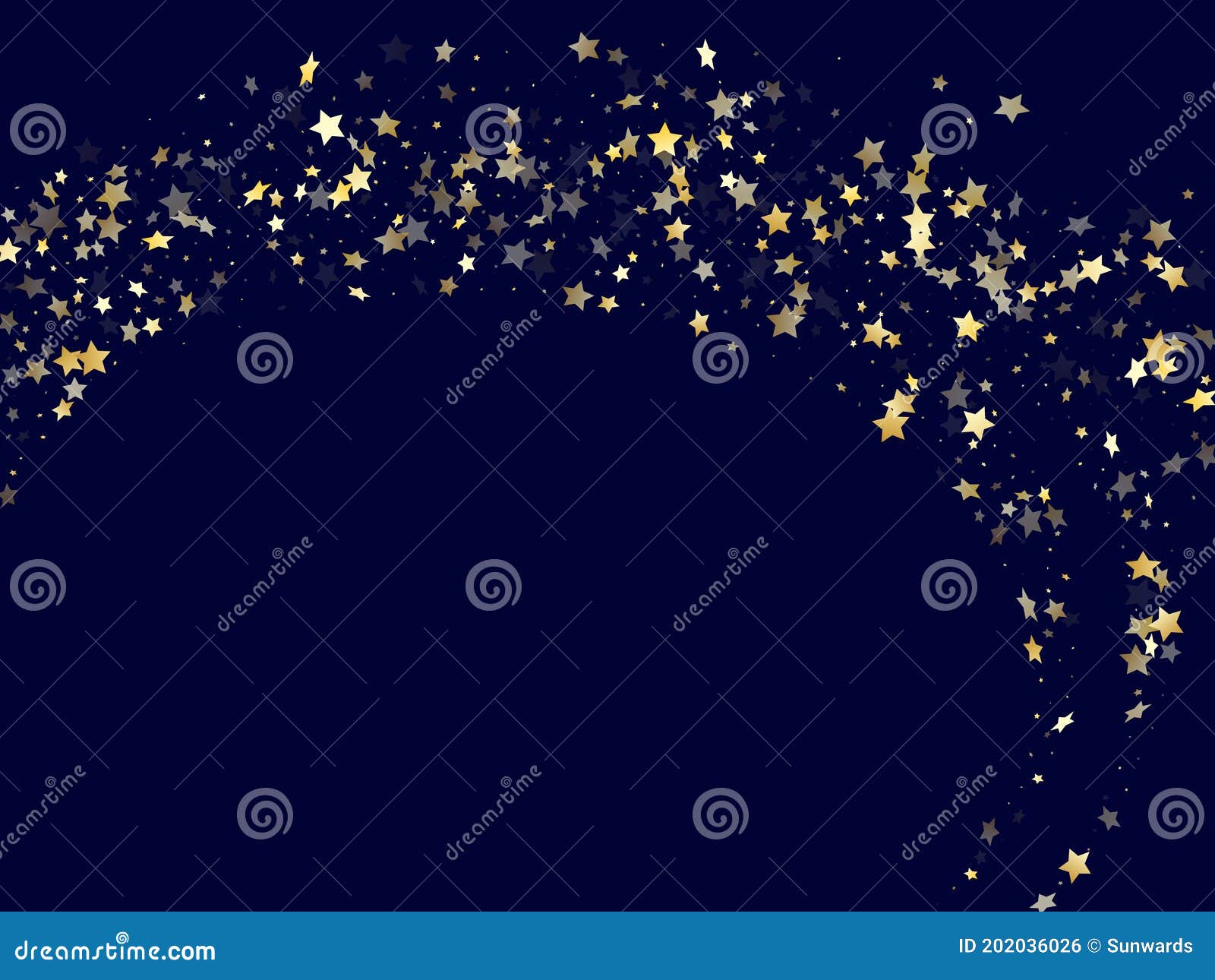 Gold Falling Star Sparkle Elements of Glitter Gradient Vector ...