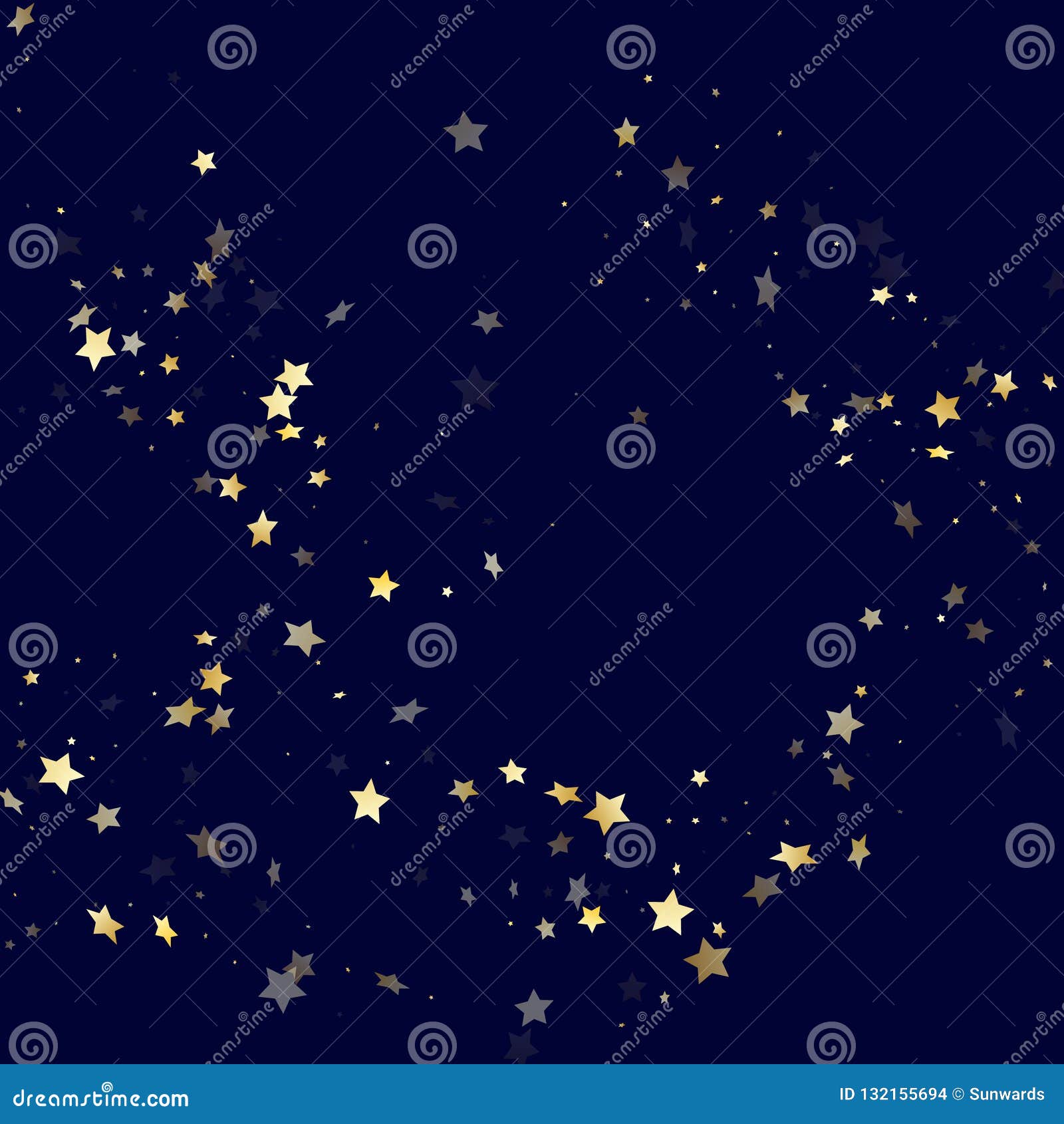 Gold Falling Star Sparkles of Glitter Gradient Stock Vector ...