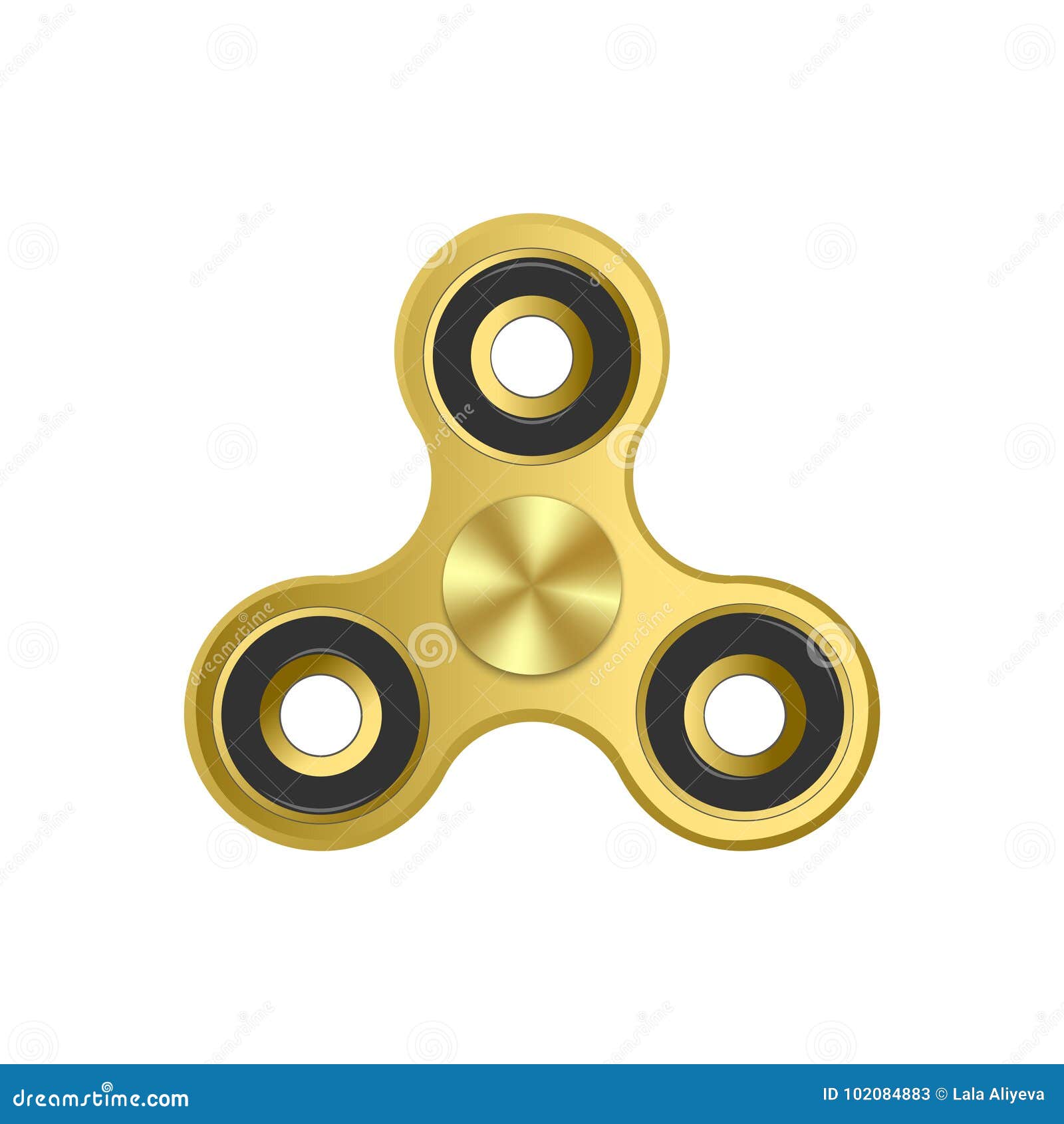 Gold Spinner. Hand Fidget Toy Icon Cartoon Vector | CartoonDealer.com ...