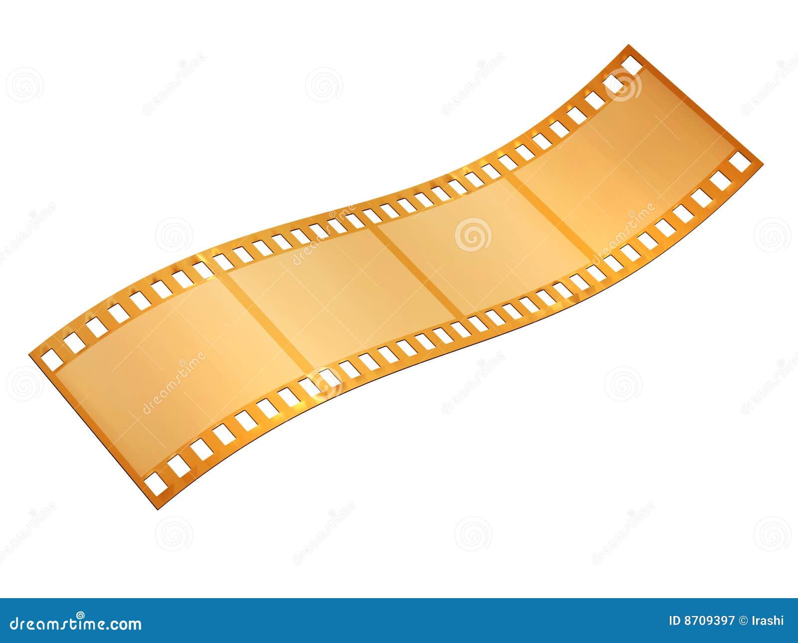 Gold film strip stock illustration. Illustration of projector - 8709397