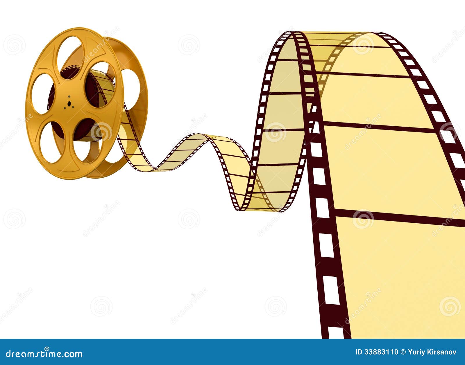 Gold Film Strip stock illustration. Illustration of generated - 33883110