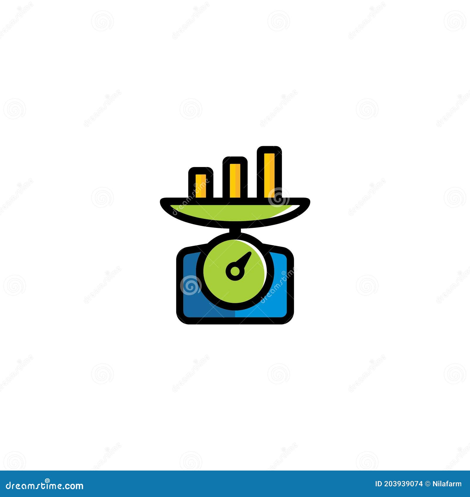 Gold Finance Scale Logo Icon Design Template Stock Vector ...