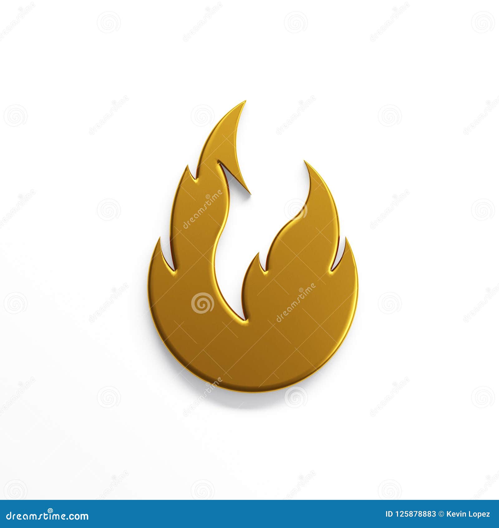 Gold Fire Flame with Negative Space. 3D Render Illustration Stock ...
